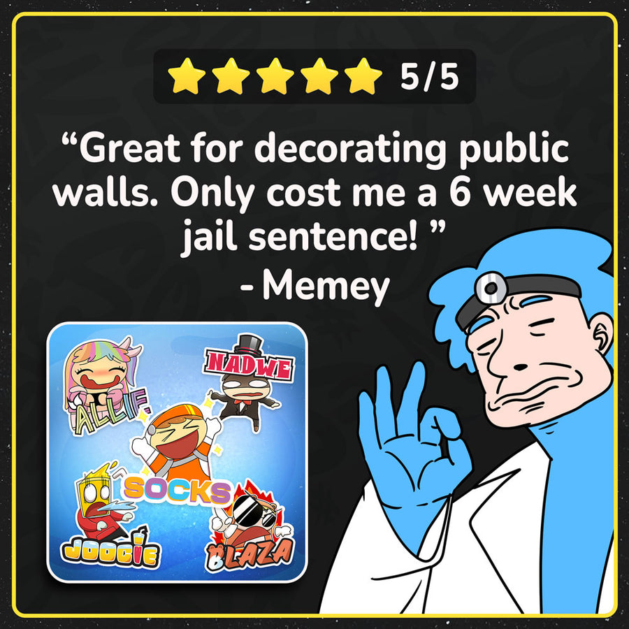 Socks Crew Sticker Pack – Socksfor1